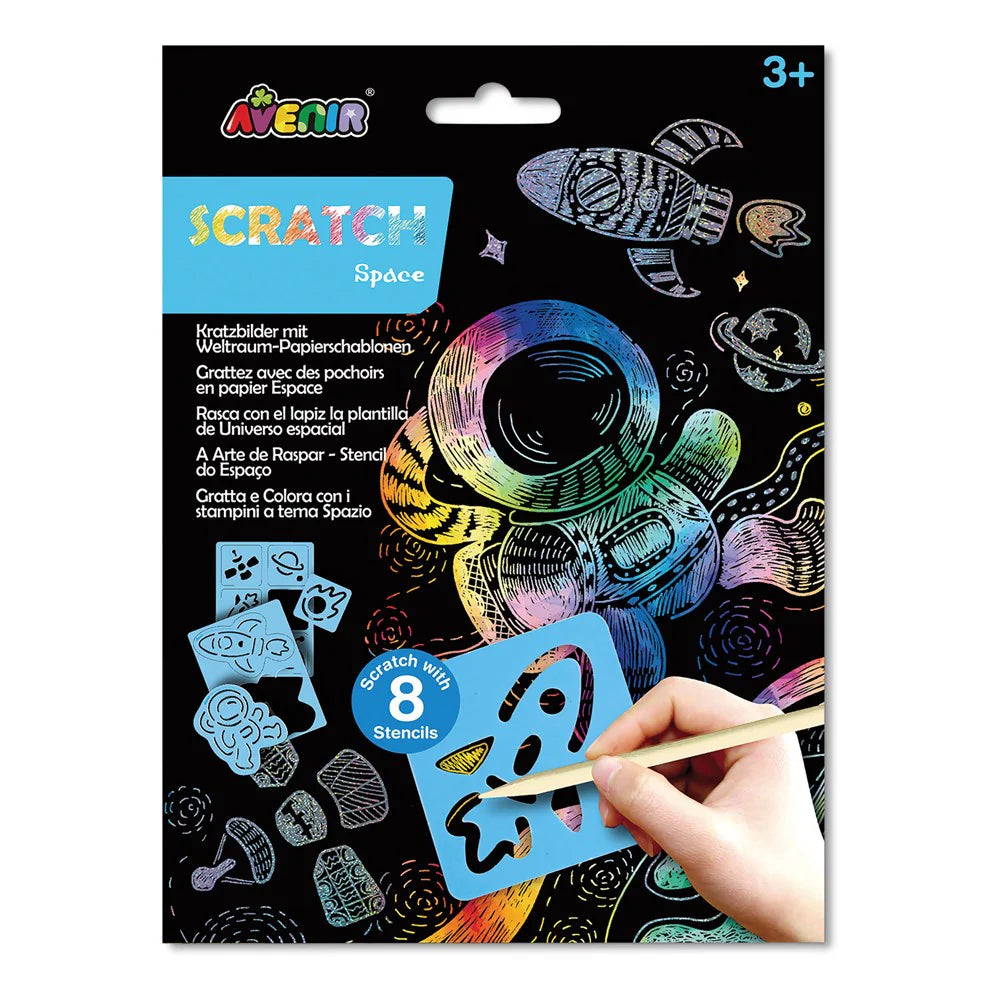 Scratch & Stencil - Space – Hugs For Kids